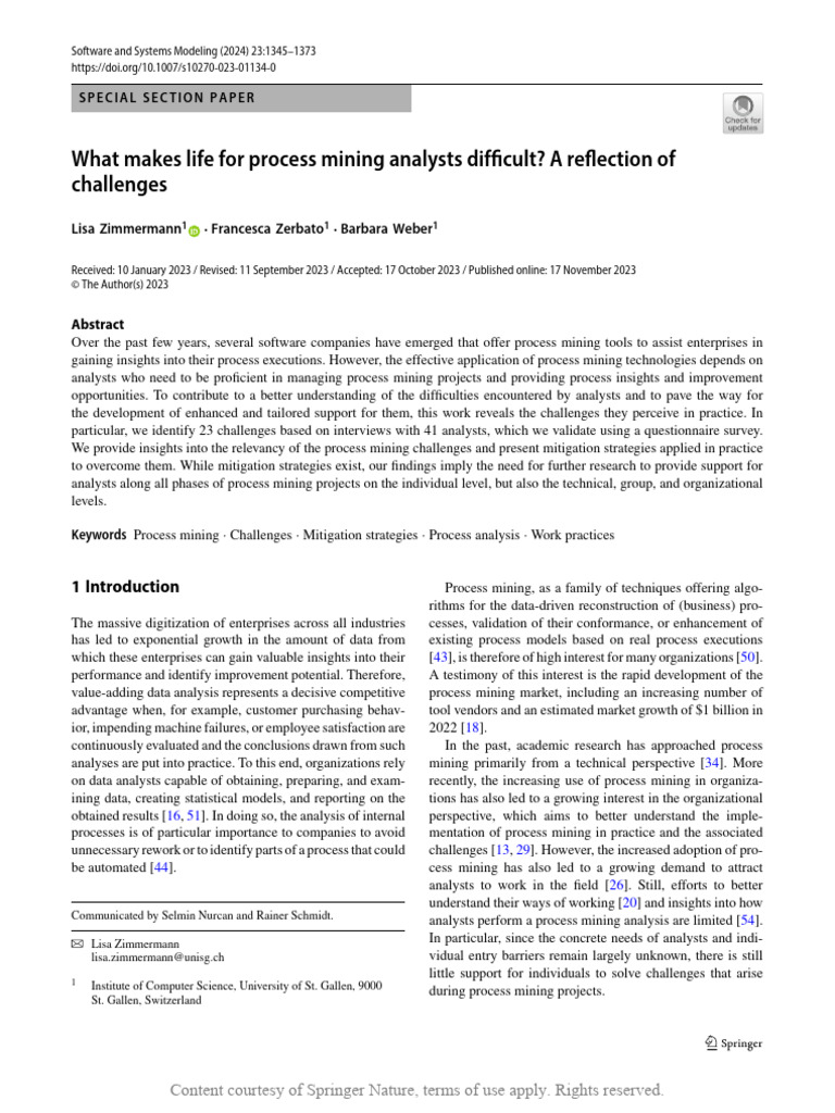 What Makes Life for Process Mining Analysts Diffic | PDF | Data Analysis | Methodology
