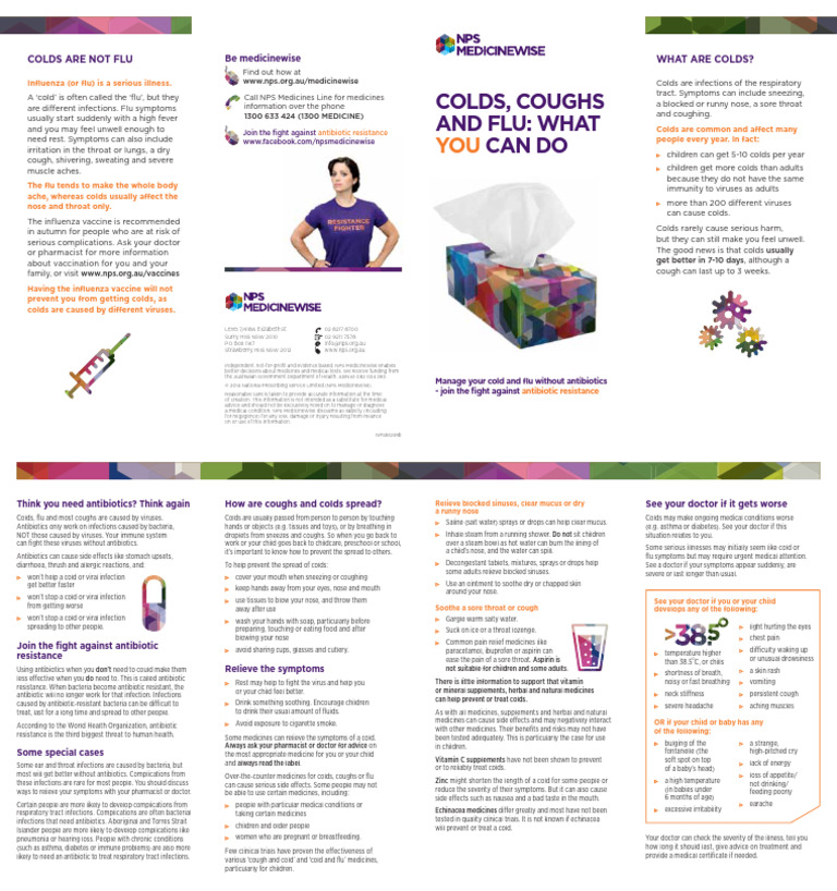 NPS Cold and Flu Brochure May 2014 | PDF | Common Cold | Influenza