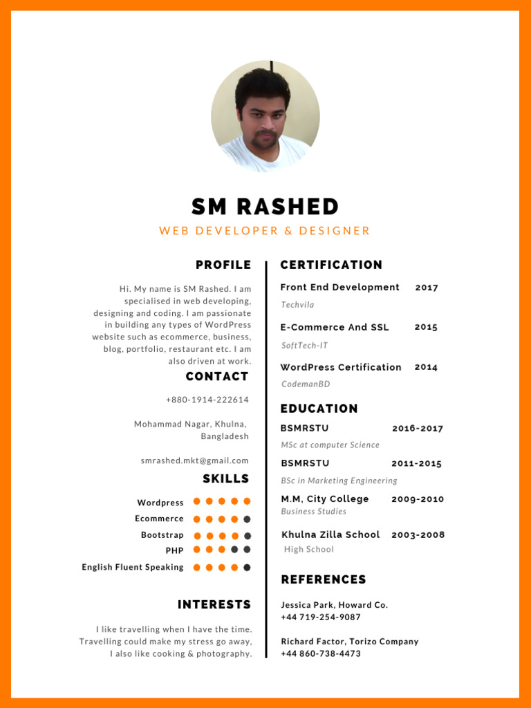 Resume SM Rashed | PDF