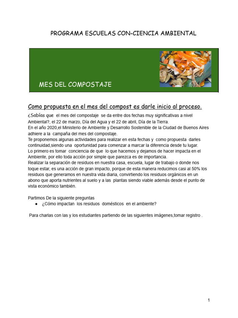 Mes Del Compostaje - Compressed | PDF | Compost | Residuos