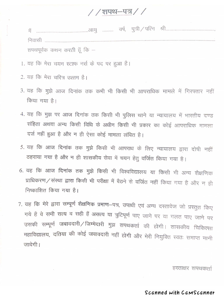 Affidavit Format | PDF