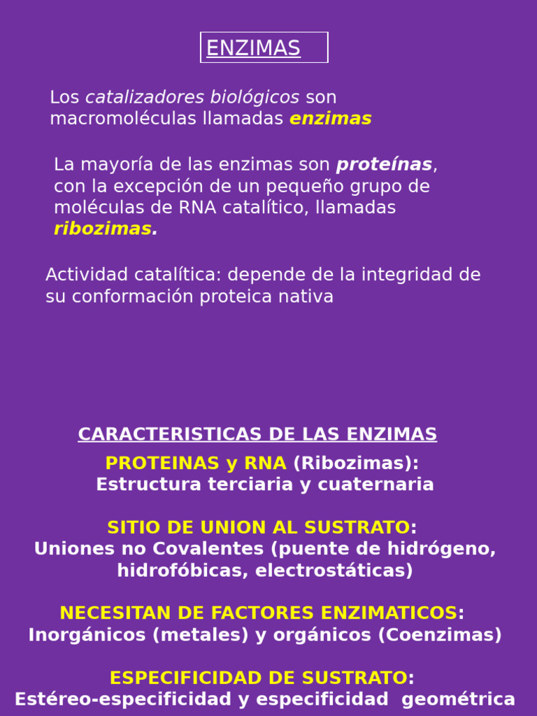 Clase de Enzimas 3 | PDF | Enzima | Inhibidor de la enzima