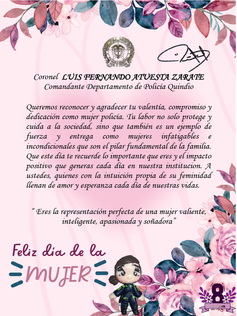 Tarjeta Dia de La Mujer 2025-Dequi | PDF