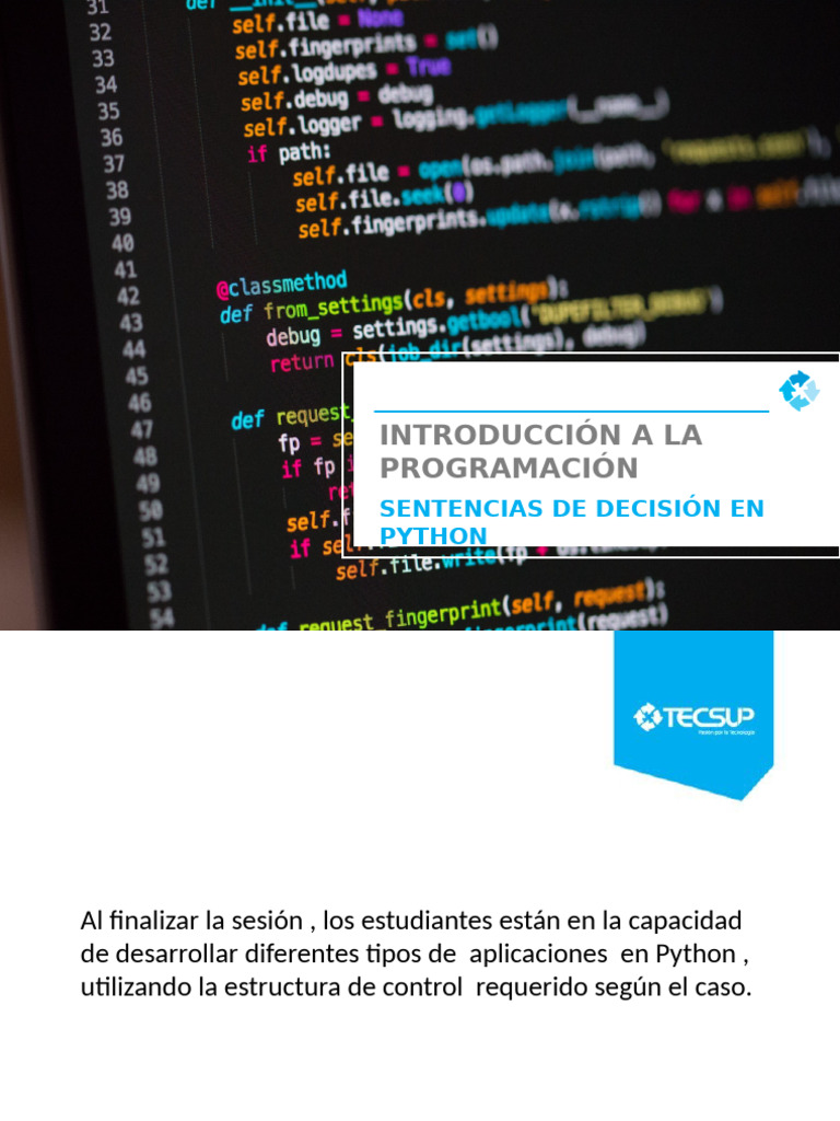 08.-Sentencias de Decisión en Python | PDF | Python (lenguaje de programación) | Flujo de control
