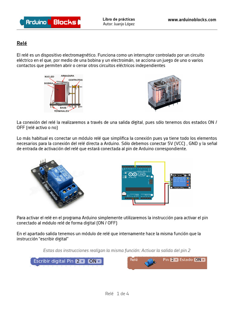 P08 Rele | PDF | Relé | Ingeniería Electrónica