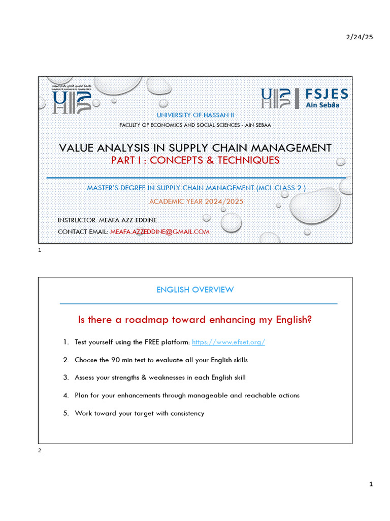 Value Analysis - Part I Concepts & Techniques | PDF | Performance Indicator | Lean Manufacturing