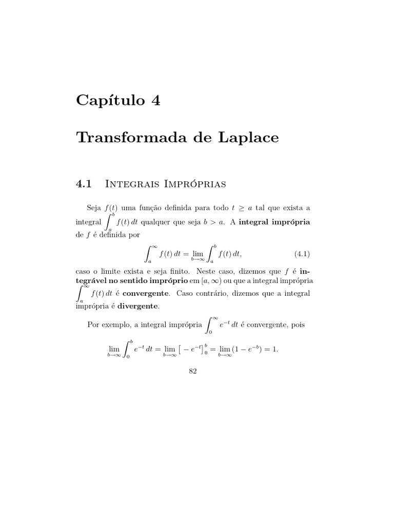 Transformada de Laplace | PDF | Transformada de Laplace | Integrante