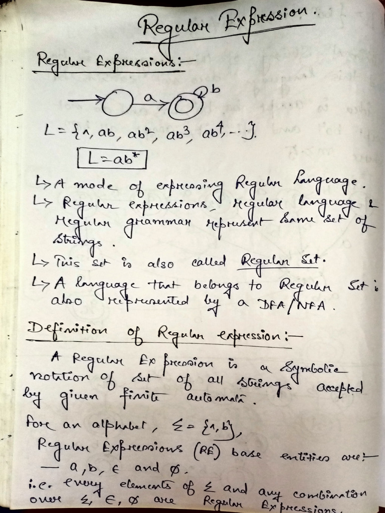 Regular Expression (Part 1) | PDF