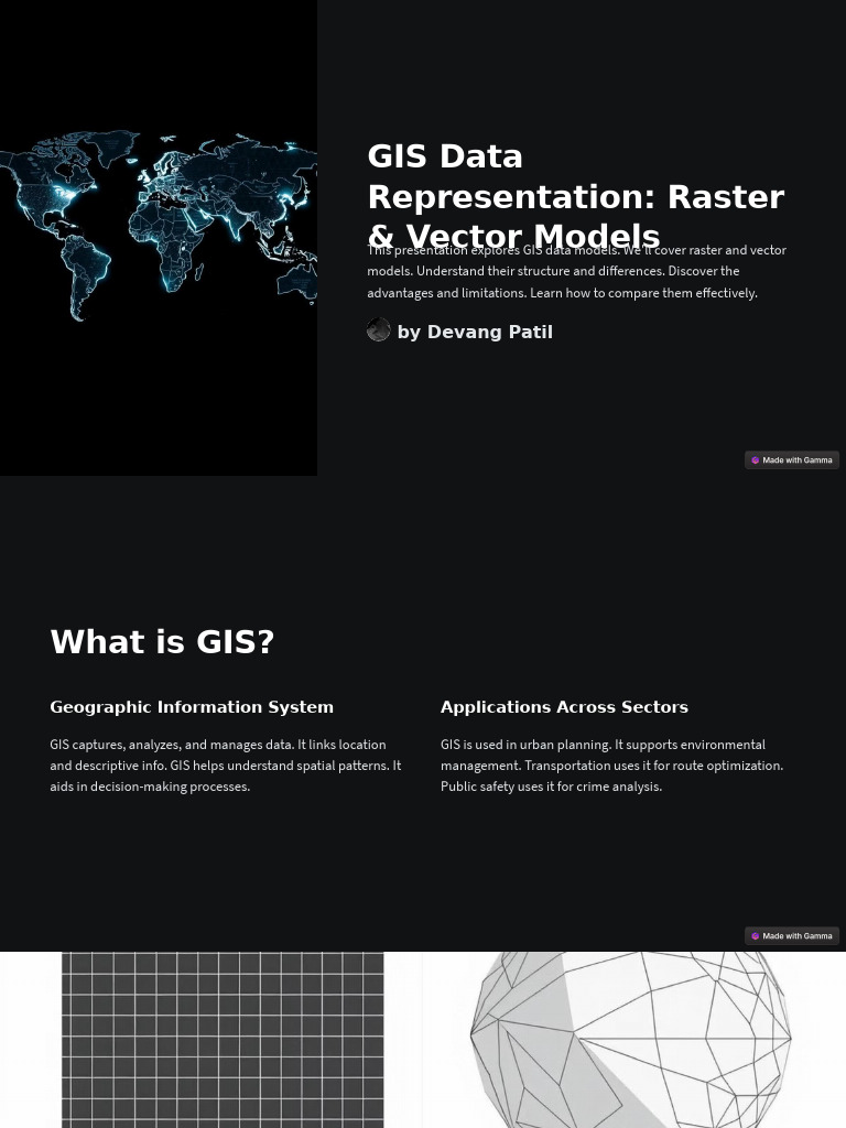 GIS Data Representation Raster and Vector Models 3 | PDF | Geographic Information System ...