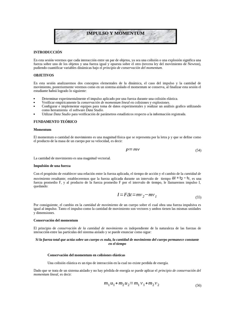 Lab 12 - Impulso | PDF | Impulso | Fuerza