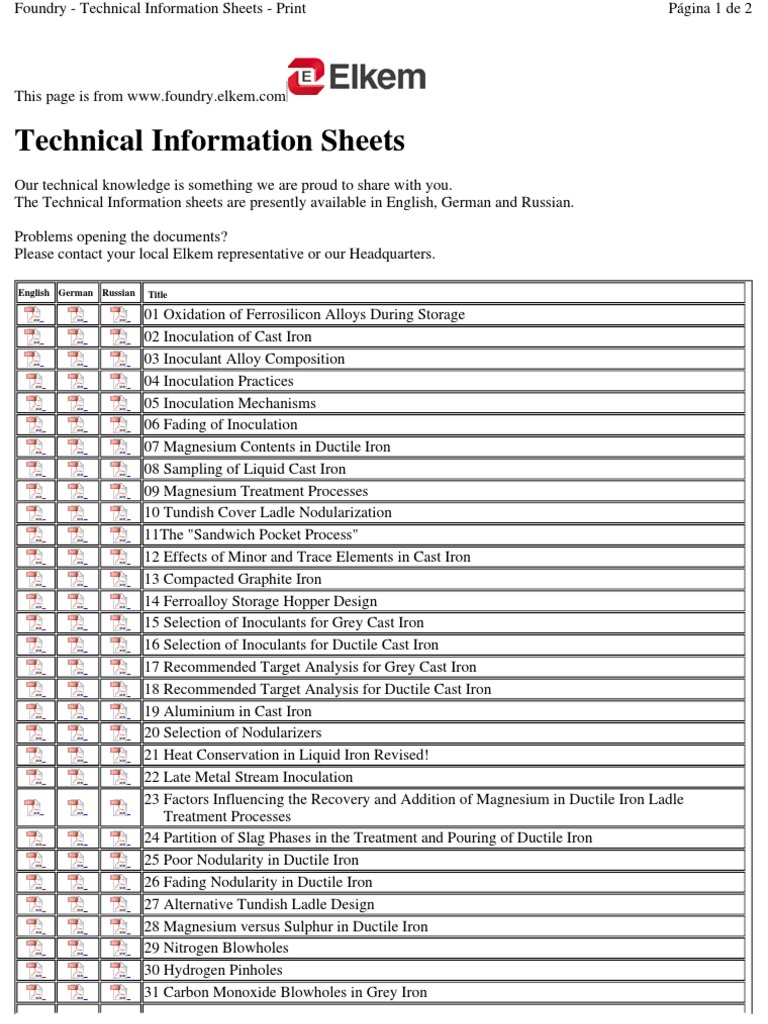 Technical Information | PDF | Cast Iron | Iron