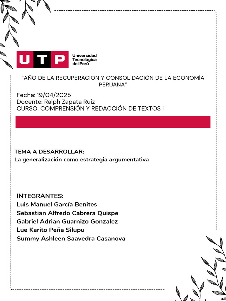 La Generalizacion | PDF