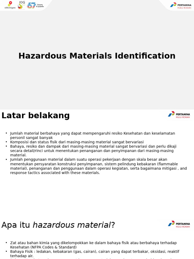 Hazardous Material Identification (NFPA Hazard Diamond) | PDF