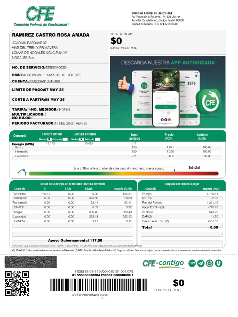 Recibo Cfe | PDF