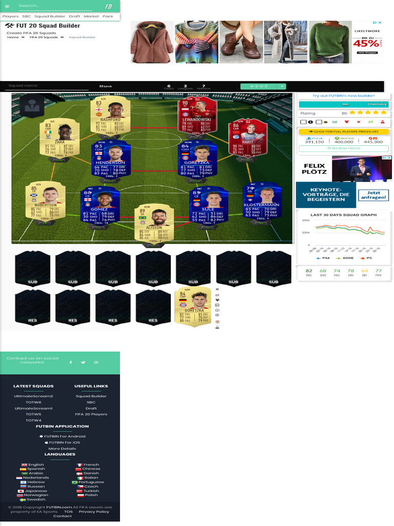 FIFA 20 Squad Builder FUTBIN Yoooooooooo | PDF | Languages | Foreign ...