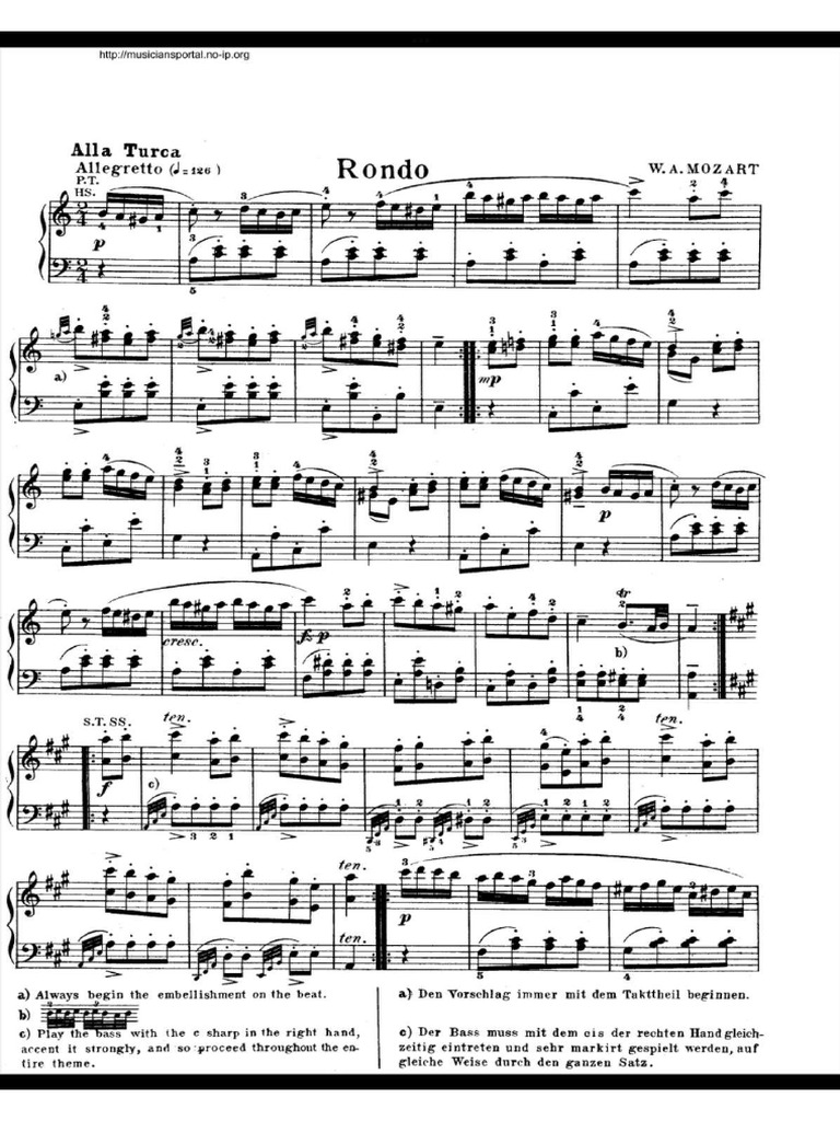 Mozart - Turkish March | PDF