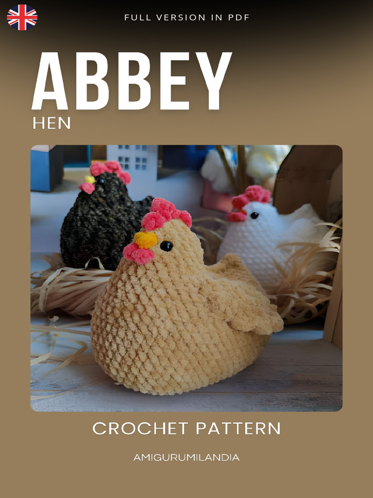 Mini Crochet Pattern for Abbey Hen | PDF | Crochet | Amigurumi