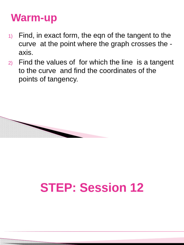 STEP Session 12 | PDF