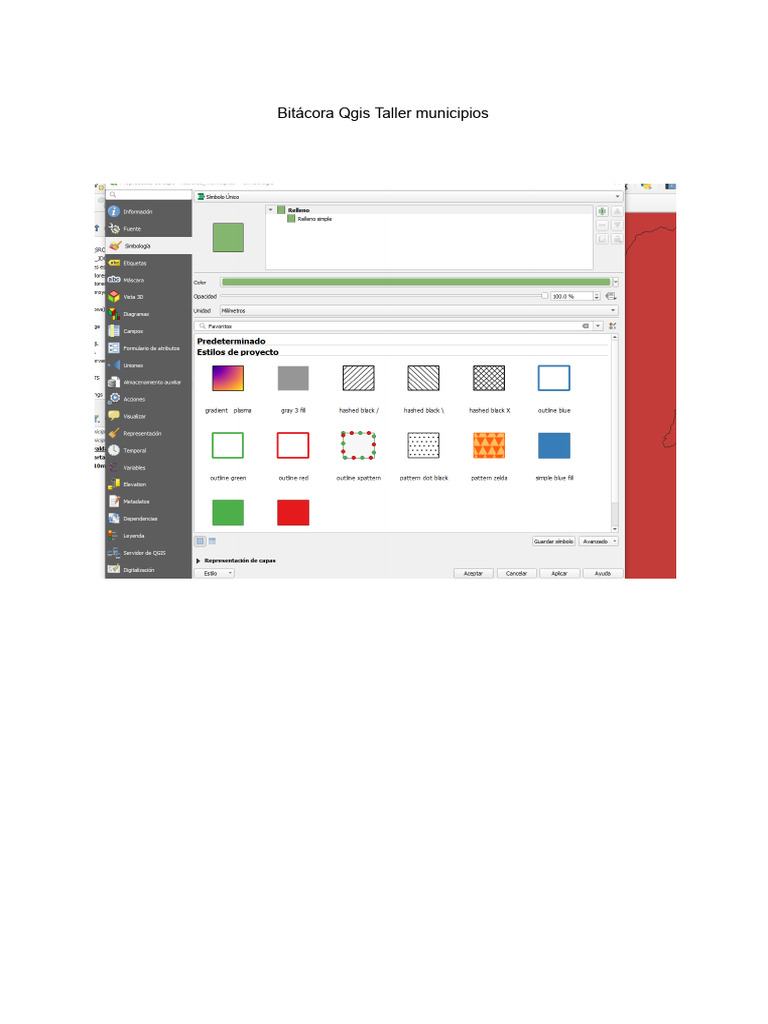Bitácora Qgis Taller Municipios | PDF