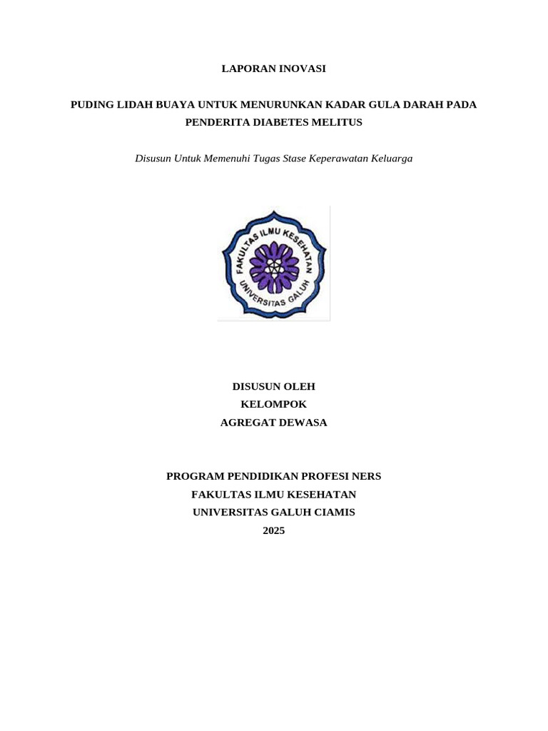 Laporan Inovasi Ners Agregat Dewasa | PDF