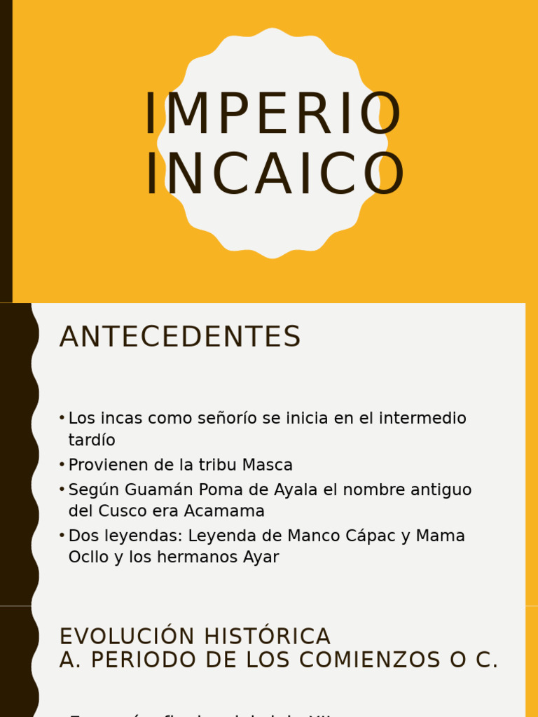 Imperio Incaico | PDF | Imperio Inca | Andes