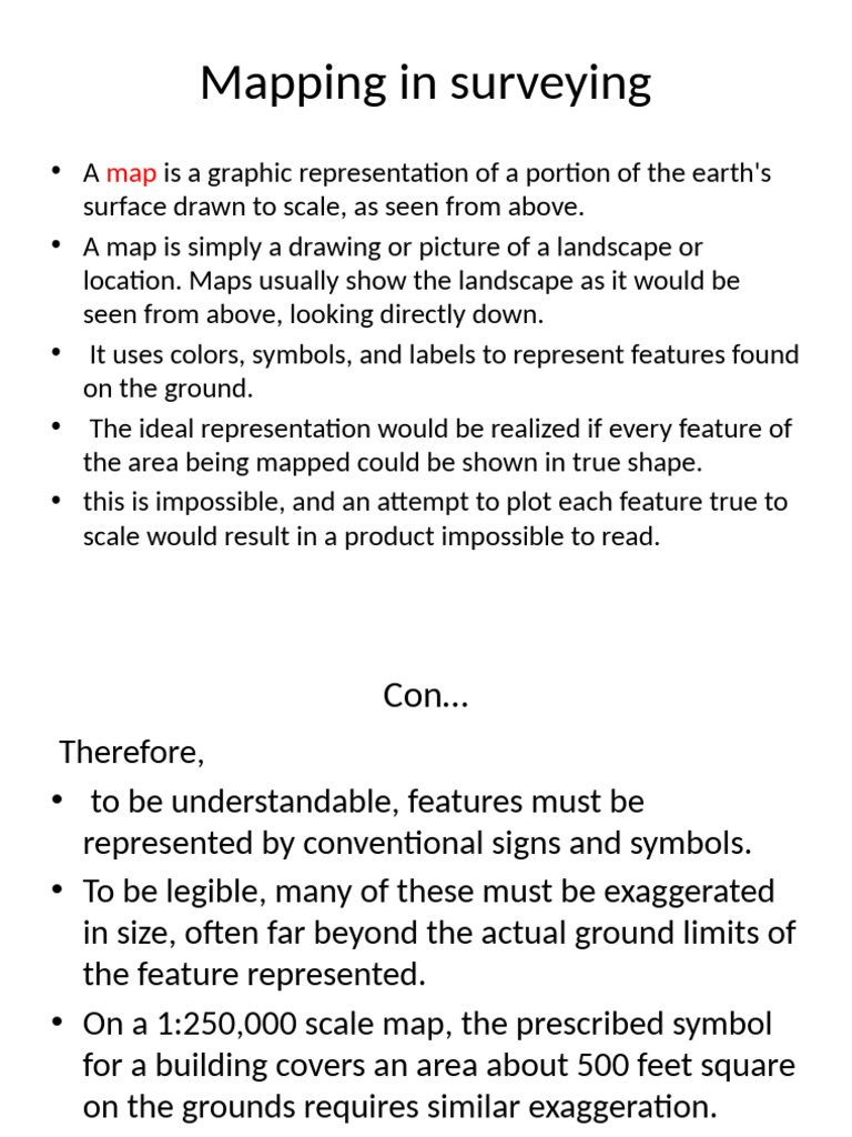 1 Mapping in Surveying | PDF | Map | Topography