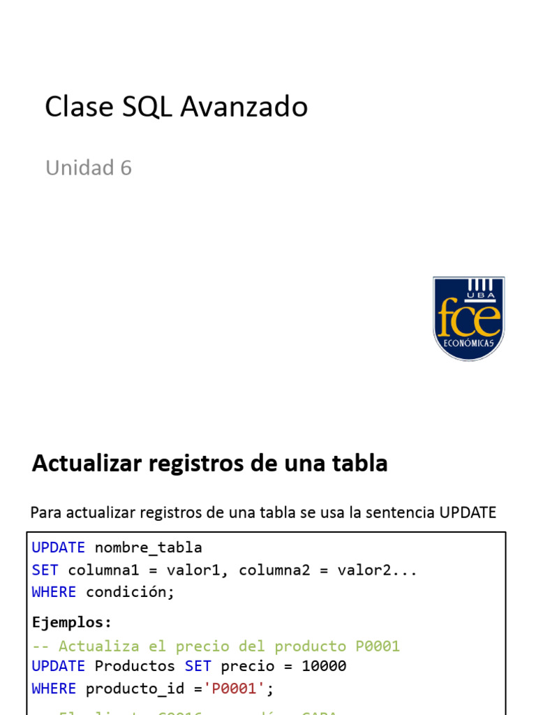 Clase 23 - SQL Avanzado | PDF | SQL | Recuperación de información