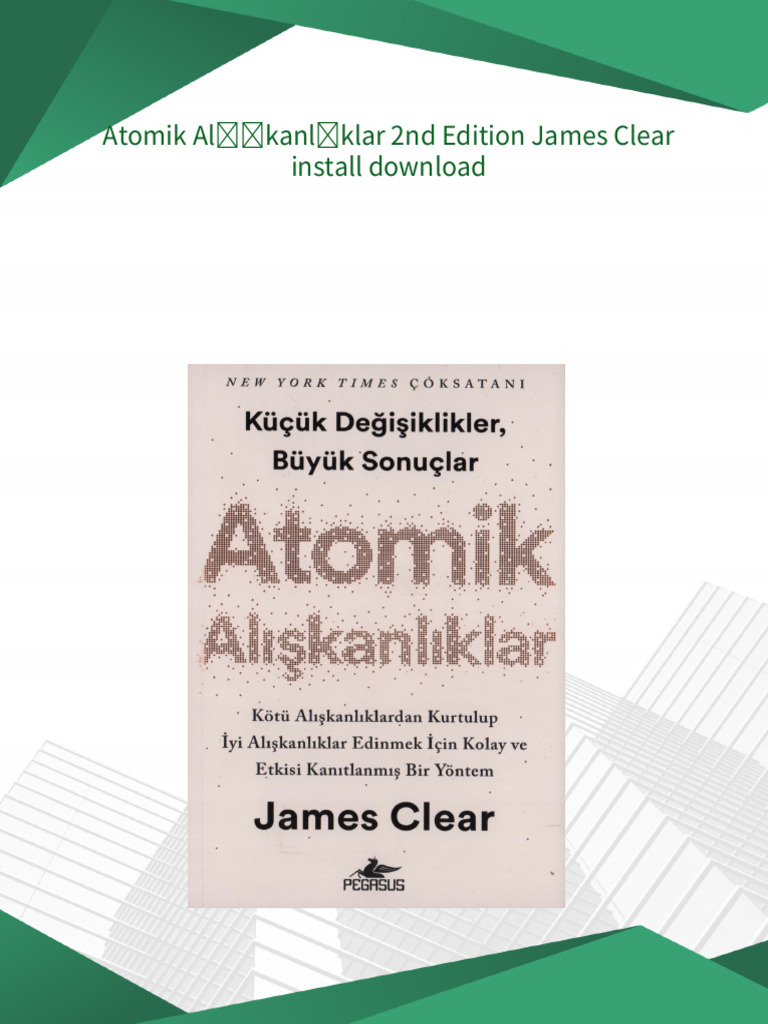 Atomik Alışkanlıklar 2nd Edition James Clear Instant Download | PDF