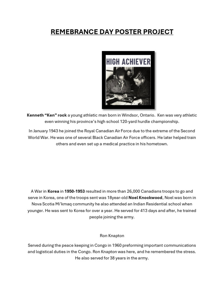 Remebrance Day Poster Project | PDF