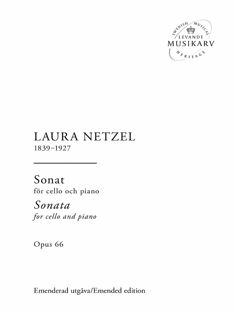 Sonat E-Moll Netzel Laura Notes | PDF