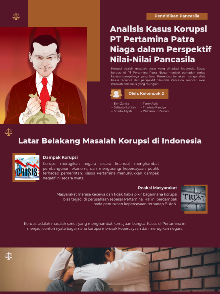 Analisis Kasus Korupsi PT Pertamina Patra Niaga Dalam Perspektif Nilai-Nilai Pancasila | PDF