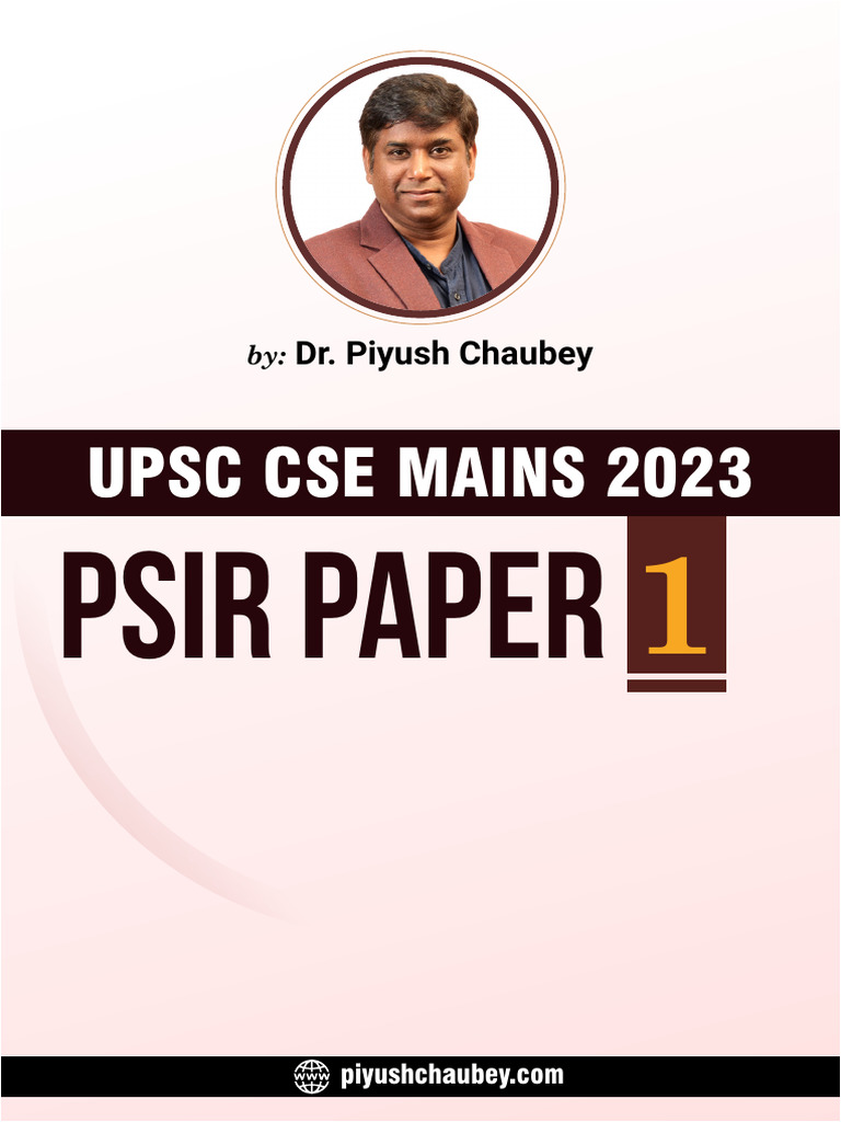 Psir Optional Paper - 1 | PDF