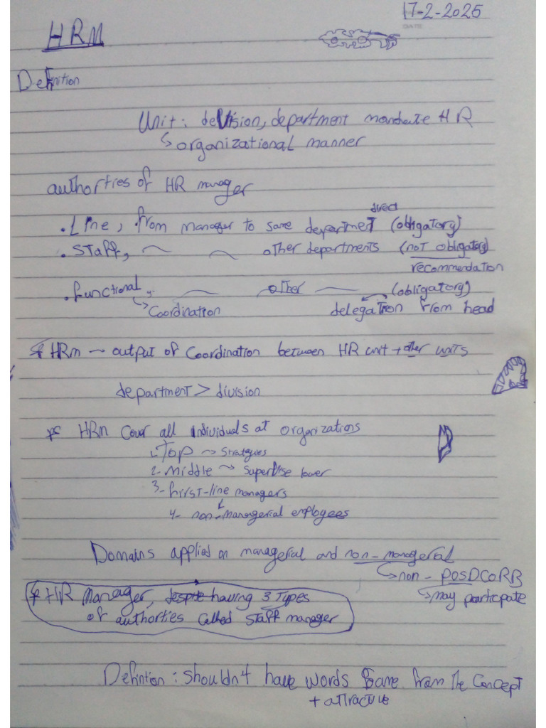 HRM Lec Notes 17th Feb2025 | PDF