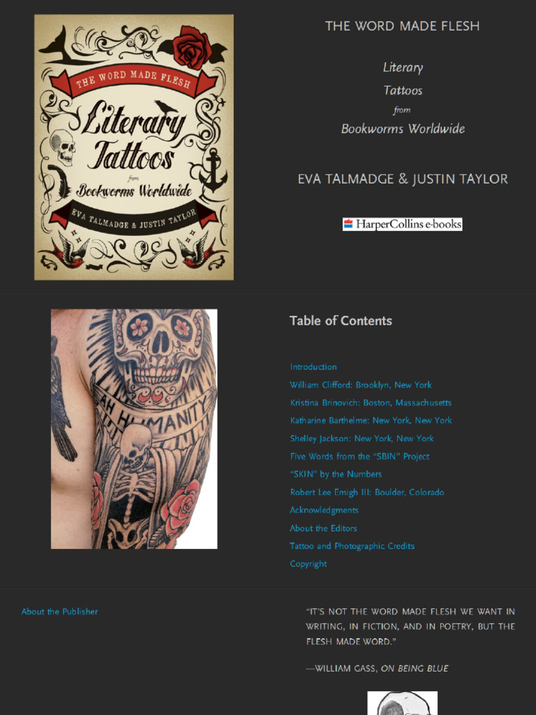 The Word Made Flesh Literary Tattoos From Bookworms Worldwide (Eva ...