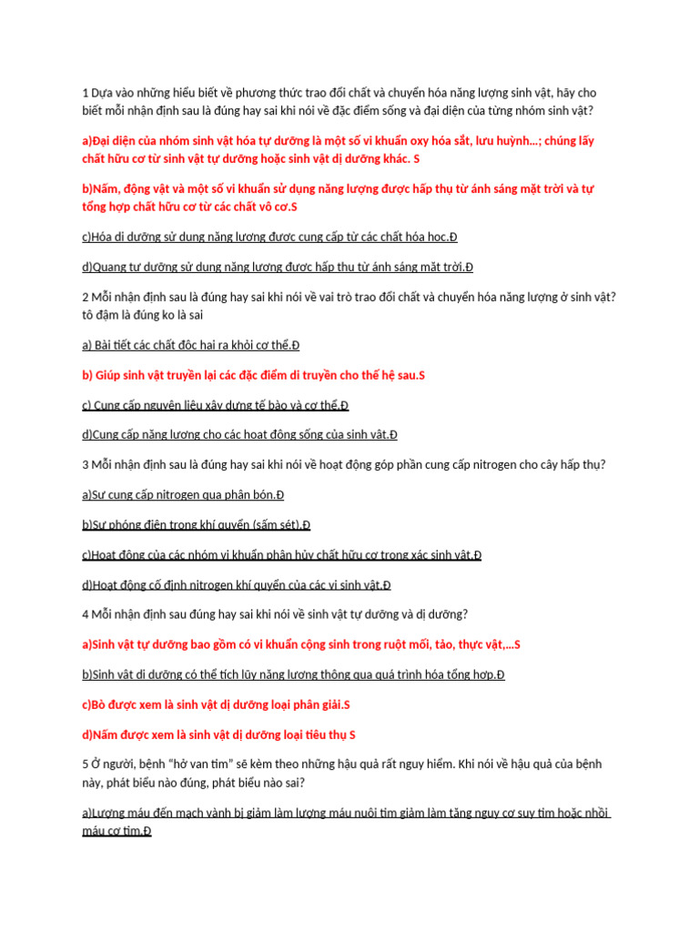 Đs Sinh 11 ck1 | PDF