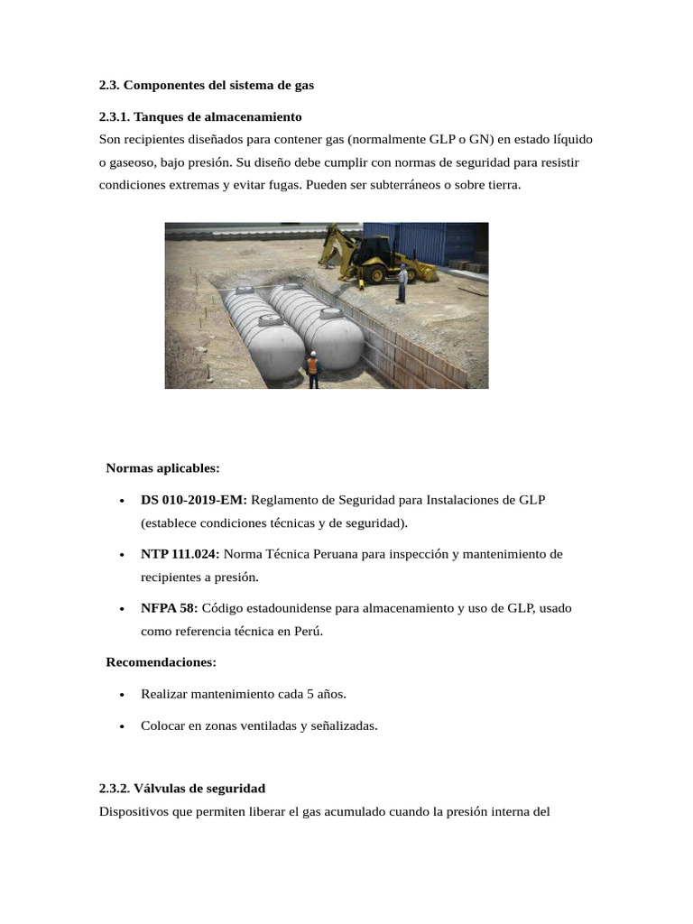 Componentes del Sistema de Gas | PDF | Presión | Gases