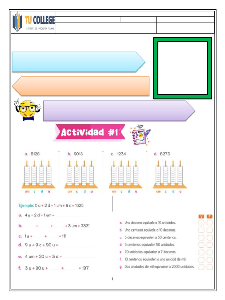 Guía de Actividades Matemáticas 2º Grado | PDF | Aprendizaje ...