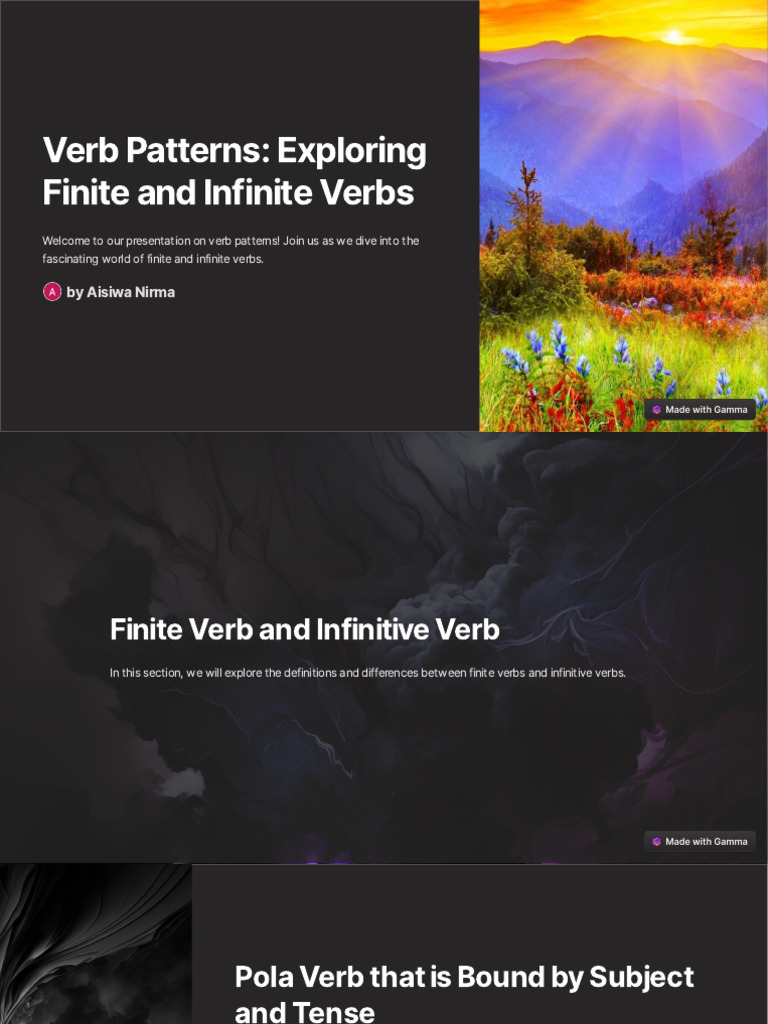 Finite vs. Infinite Verbs Explained | PDF