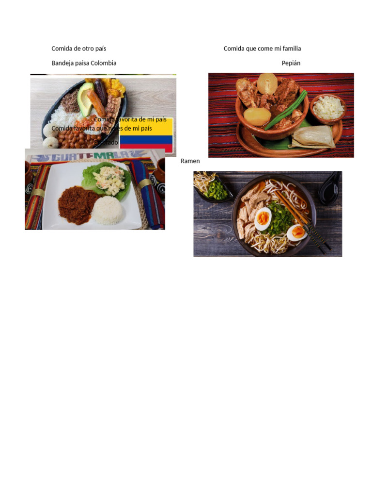 Comida de Otro PaísComida Que Come Mi Familia | PDF