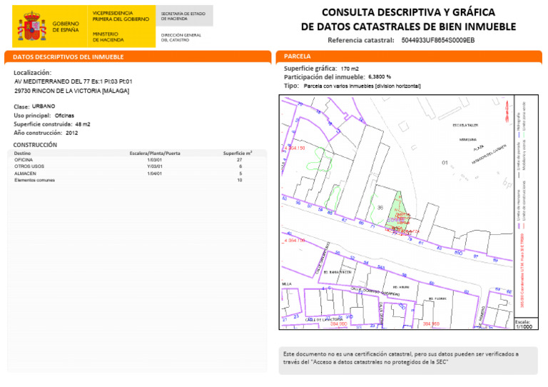 Referencia Catastral 5044933UF8654S0009EB | PDF | Tecnología geográfica ...