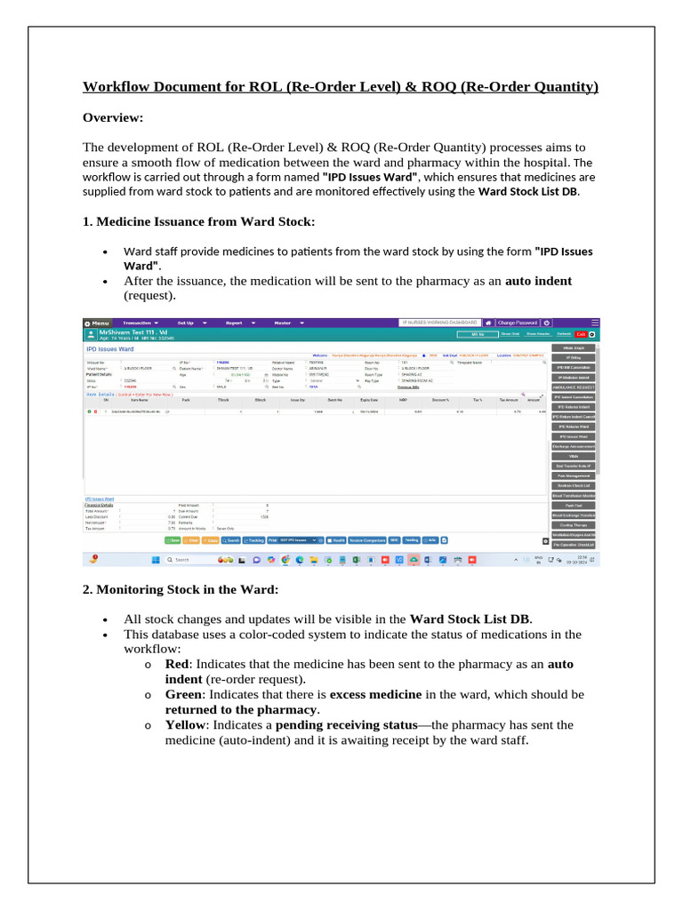 Rol & Roq Work Flow Document | PDF