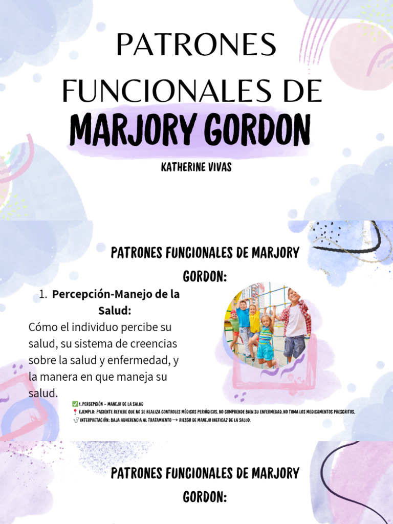 Patrones Funcionales de Marjory Gordon | PDF | Diagnostico medico | Dormir