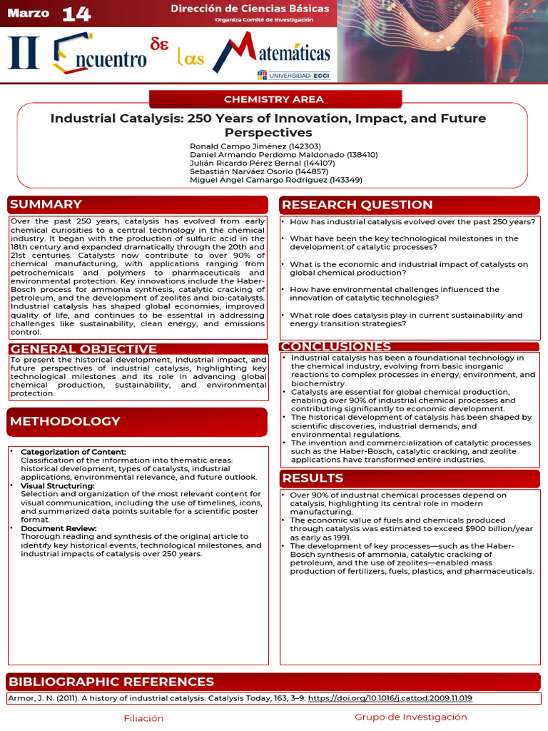 Poster de Quimica Actualizado | PDF | Catalysis | Chemistry