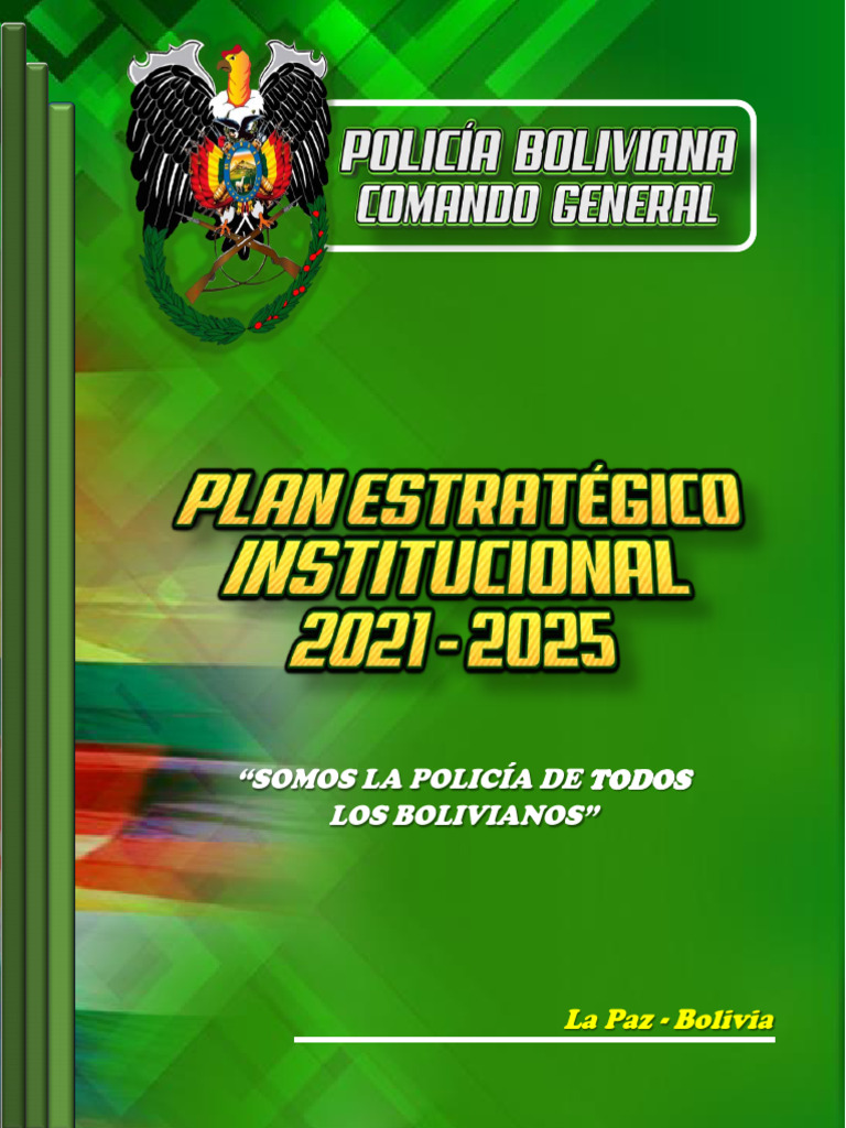 PLAN ESTRATÉGICO INSTITUCIONAL 2021-2025 PARA R. A. | PDF | Policía | Planificación