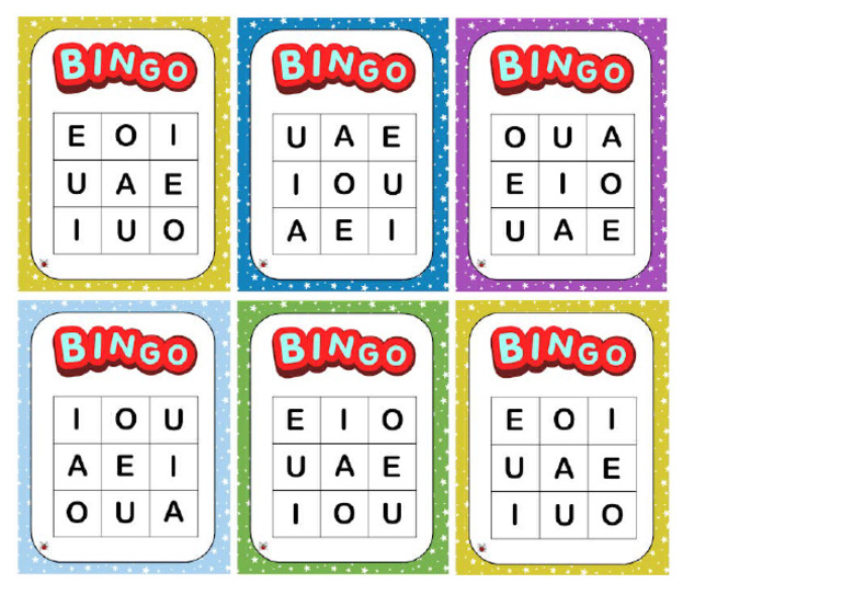 Bingo de Vocales | PDF