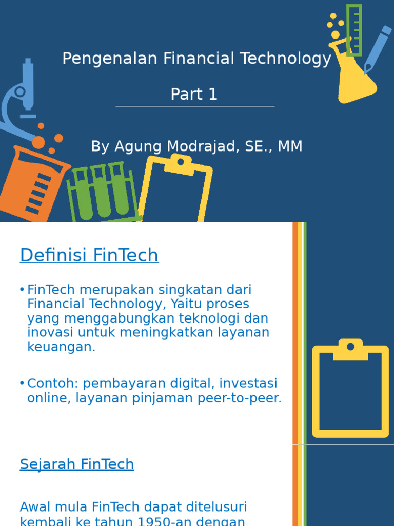 Part 1 Pengenalan Financial Technology | PDF