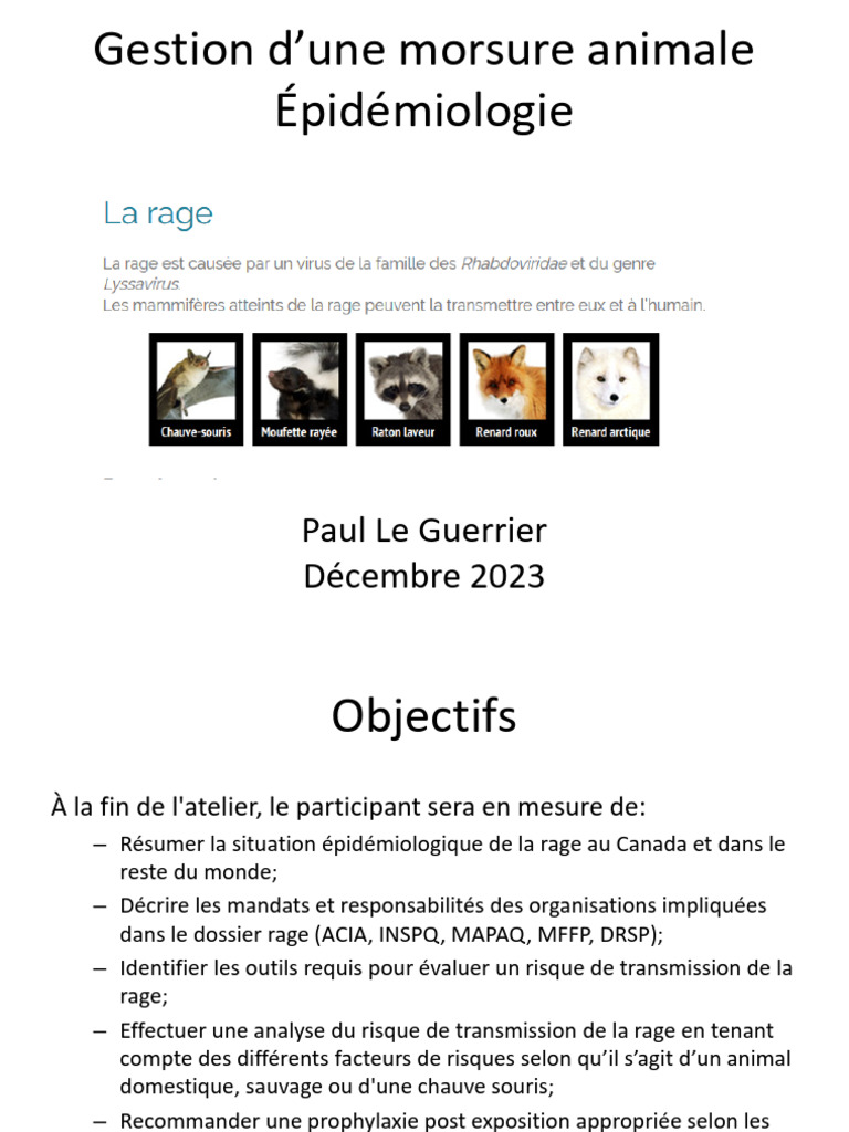 1-Formation Rage Externes Février 2024 | PDF | Rage (maladie) | Immunologie