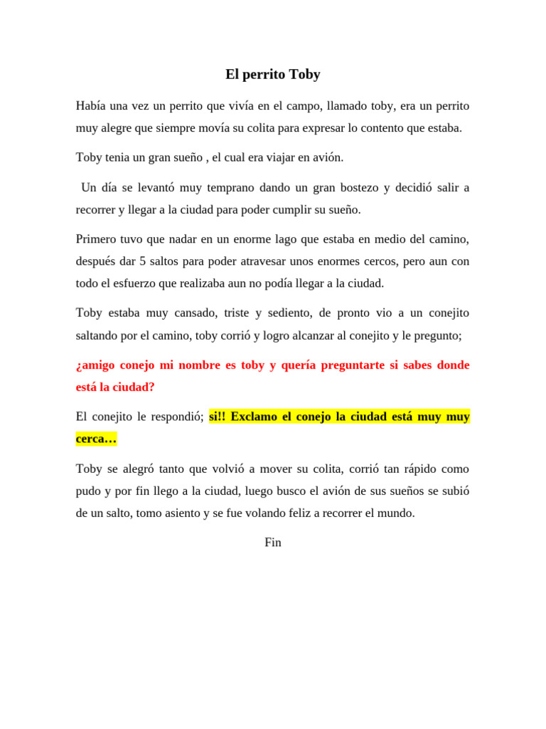 El Perrito Toby | PDF