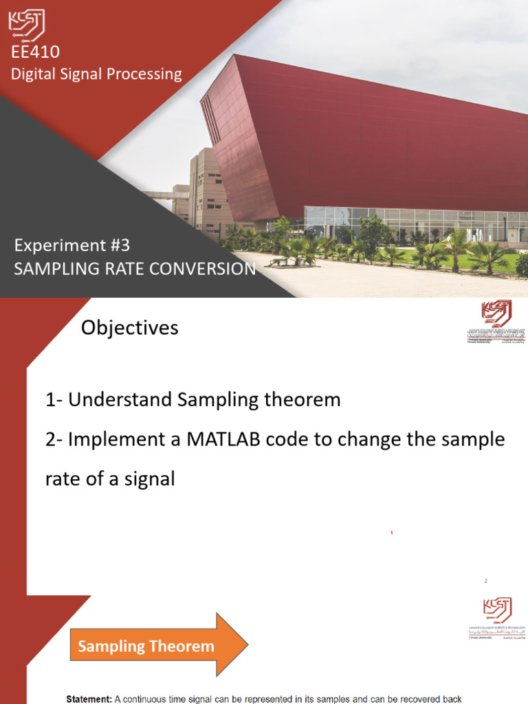 Ee410 DSP Lab 3 Resampling | PDF