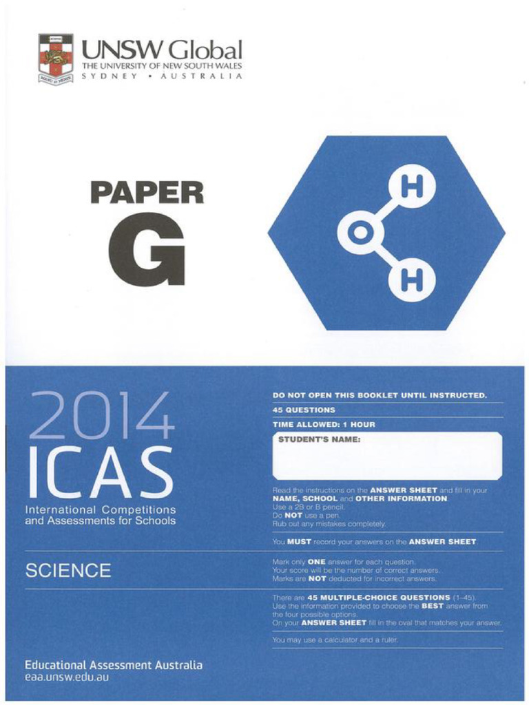 2014 Icas Science Paper G - Toaz - Info | PDF